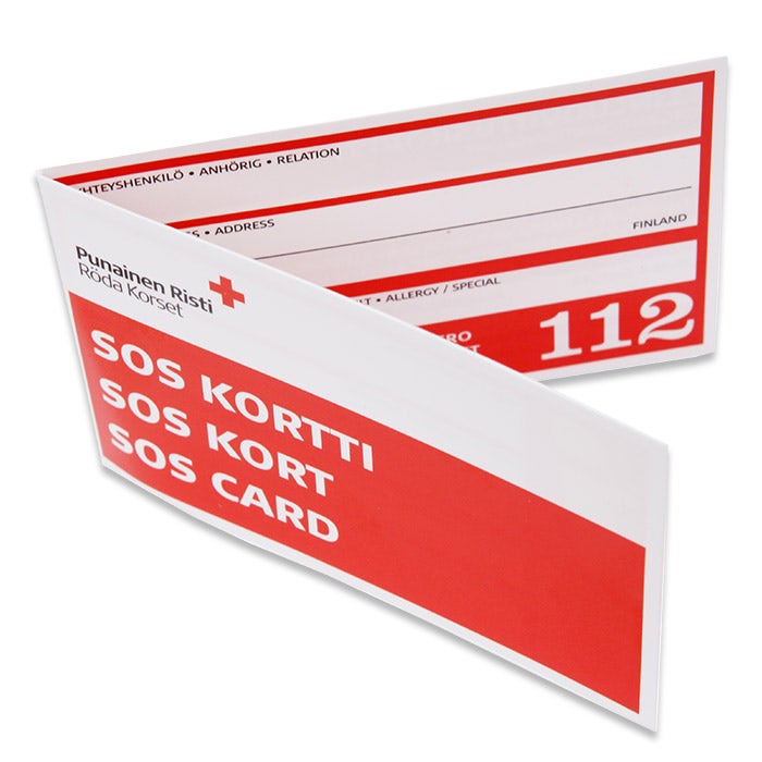 SOS-kort, SOS-kortti, SOS-card – Punaisen Ristin kauppa